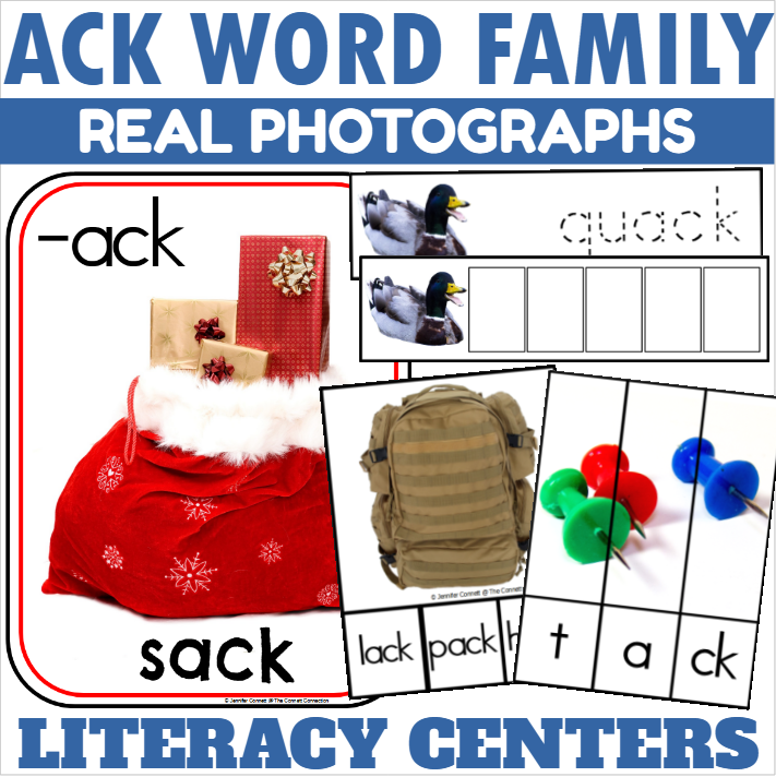 ACK Words Centers with Real Photographs - Classful