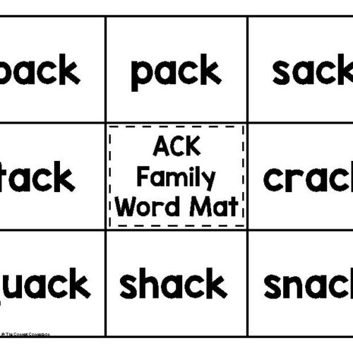 ACK Words Matching Mats - Classful