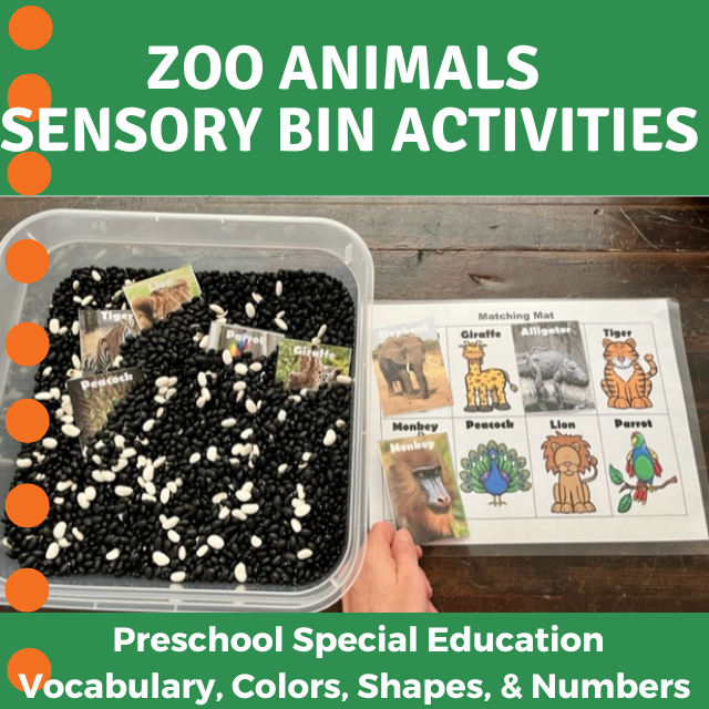 Zoo Animals Sensory Bins Activities & Centers For Preschool Special ...