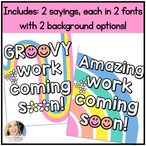 Amazing Work Coming Soon Posters FREEBIE - Classful