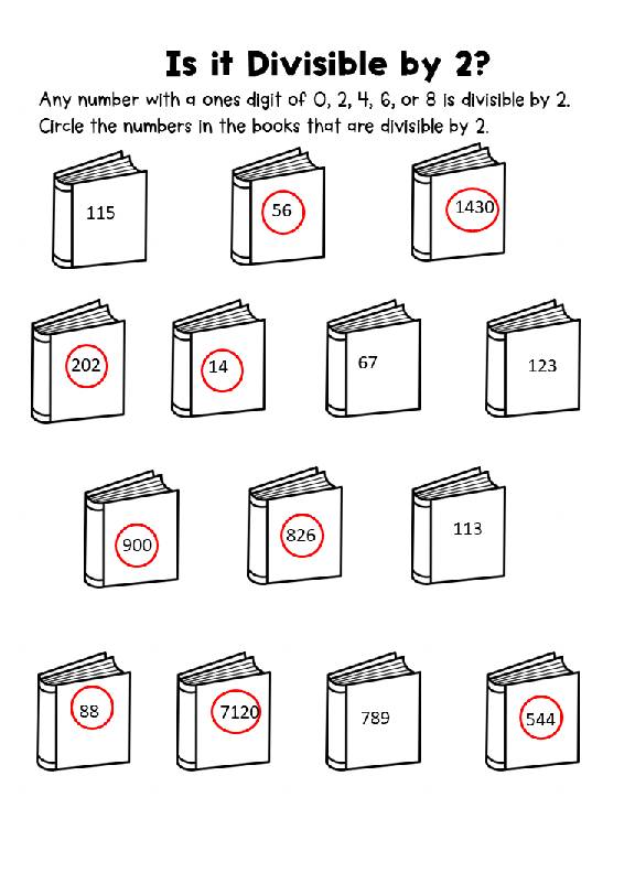 Divisible by 2 Worksheet | Self Contained | Middle School Math - Classful