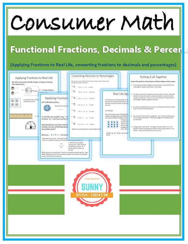 Applying Fractions to Real Life - Classful