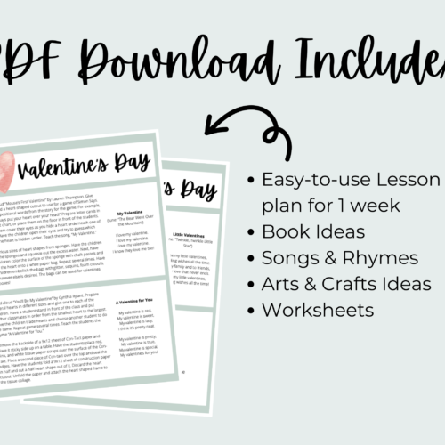 Valentine's Day Theme Preschool Curriculum Bundle | Homeschool Lesson ...