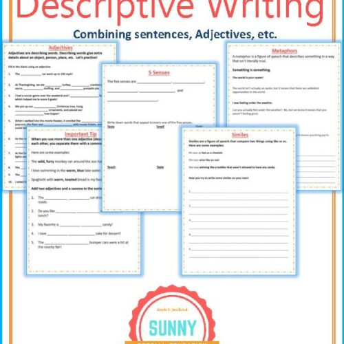 Descriptive Writing (Adjectives, Similes, Metaphors, 5 Senses, etc ...