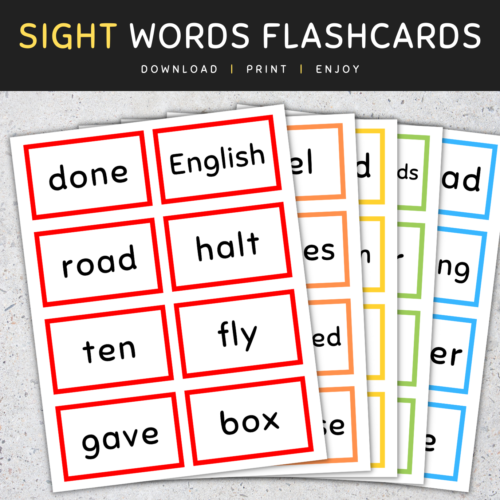 Fry Sight Words Flash Cards- Fry's Fifth 100 Sight Words, 401-500 ...