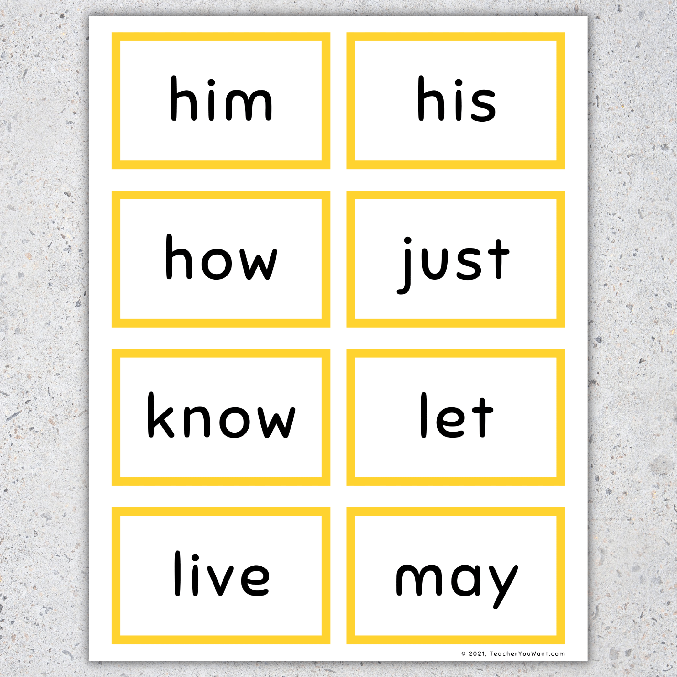 Sight Words Flashcards- 1st Grade Sight Words - Classful