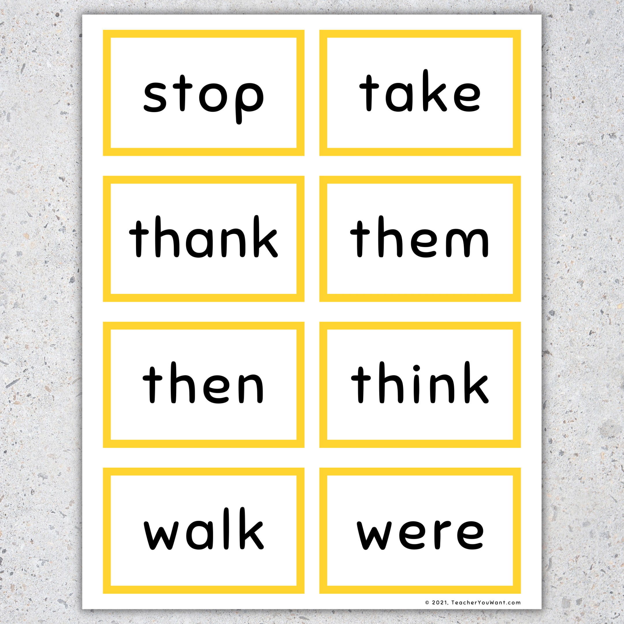 Sight Words Flashcards- 1st Grade Sight Words - Classful