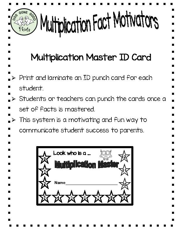 Multiplication Fact Fluency- Self-Checking Math Unit - Classful