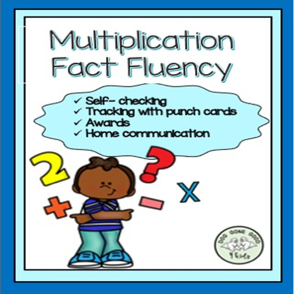 Math Fluency Multiplication Fact Fluency Self Checking Math Unit
