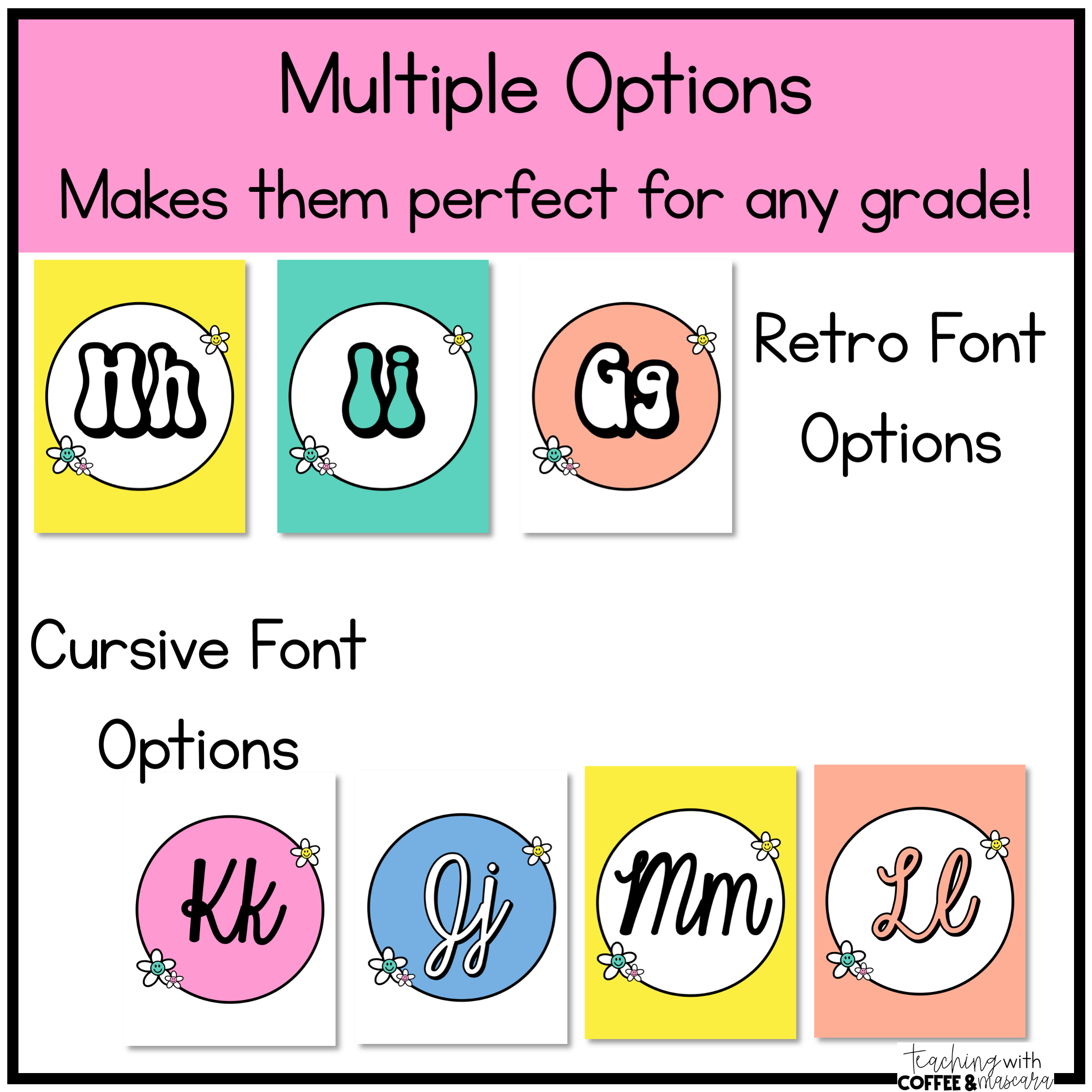 Retro Alphabet Posters - Classful