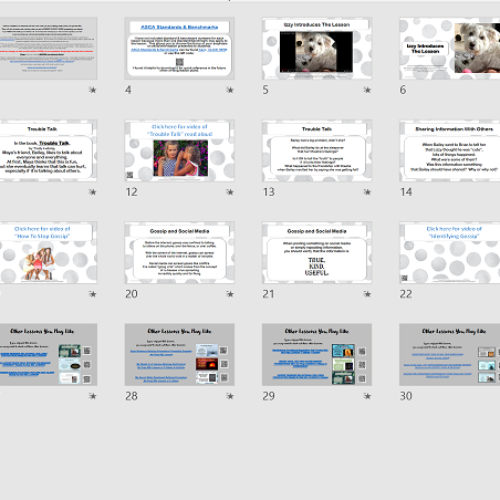 Based on the book, Trouble Talk by Trudy Ludwig Social-emotional ...