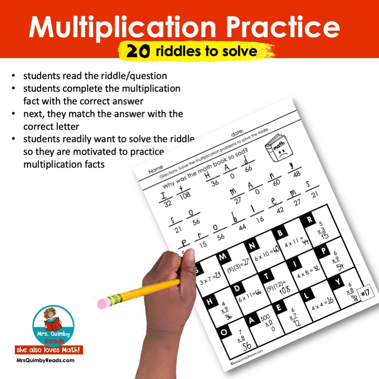 Multiplication Practice | Math Riddles | 3rd Grade - Classful