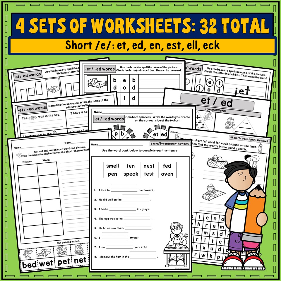 Short E Worksheets, Printables, and Foldables - Classful