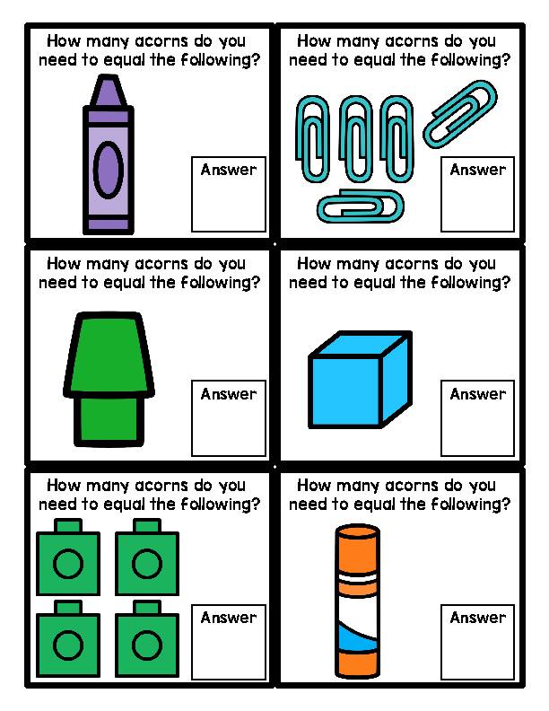 Acorn Nonstandard Weight and Measurements - Classful