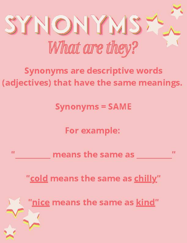 Synonyms Volume 2-Printable Flashcards - Classful