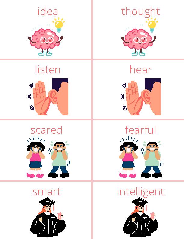 Synonyms Volume 2-Printable Flashcards - Classful