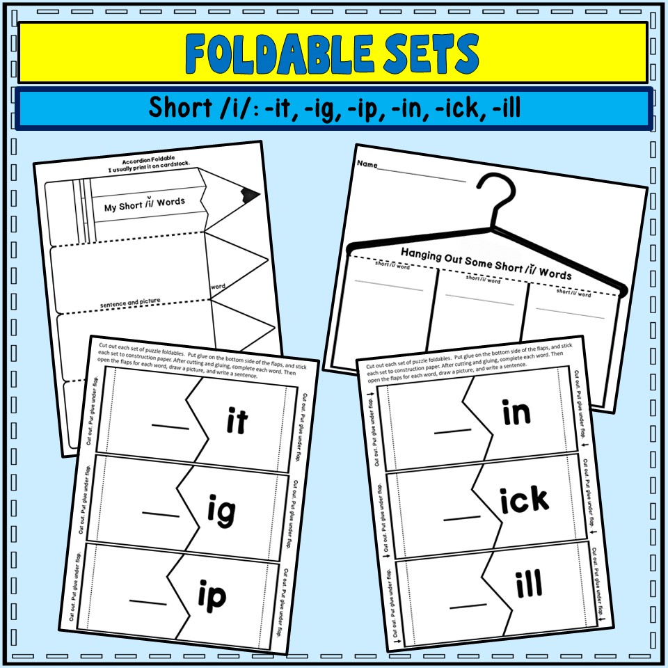 Short I Worksheets and Writing Activities - Classful