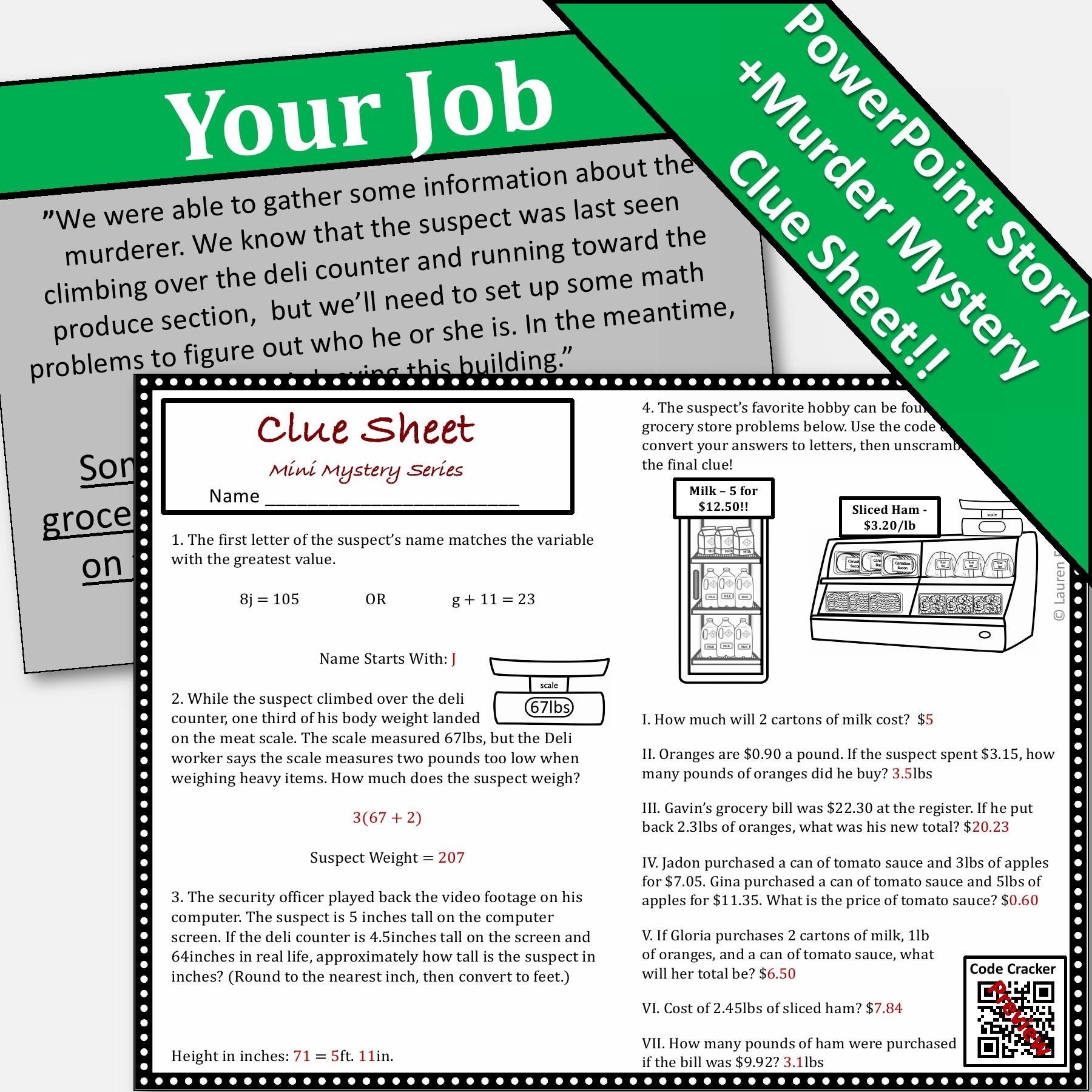 Back to School Math Activity | 7th 8th Grade Algebra 1 Middle School ...