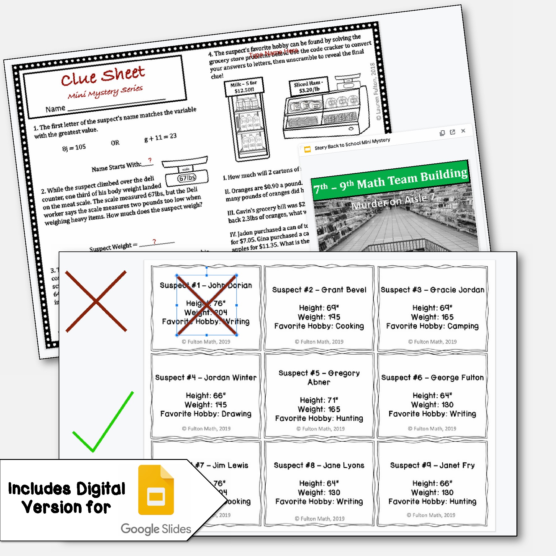 Back to School Math Activity | 7th 8th Grade Algebra 1 Middle School ...