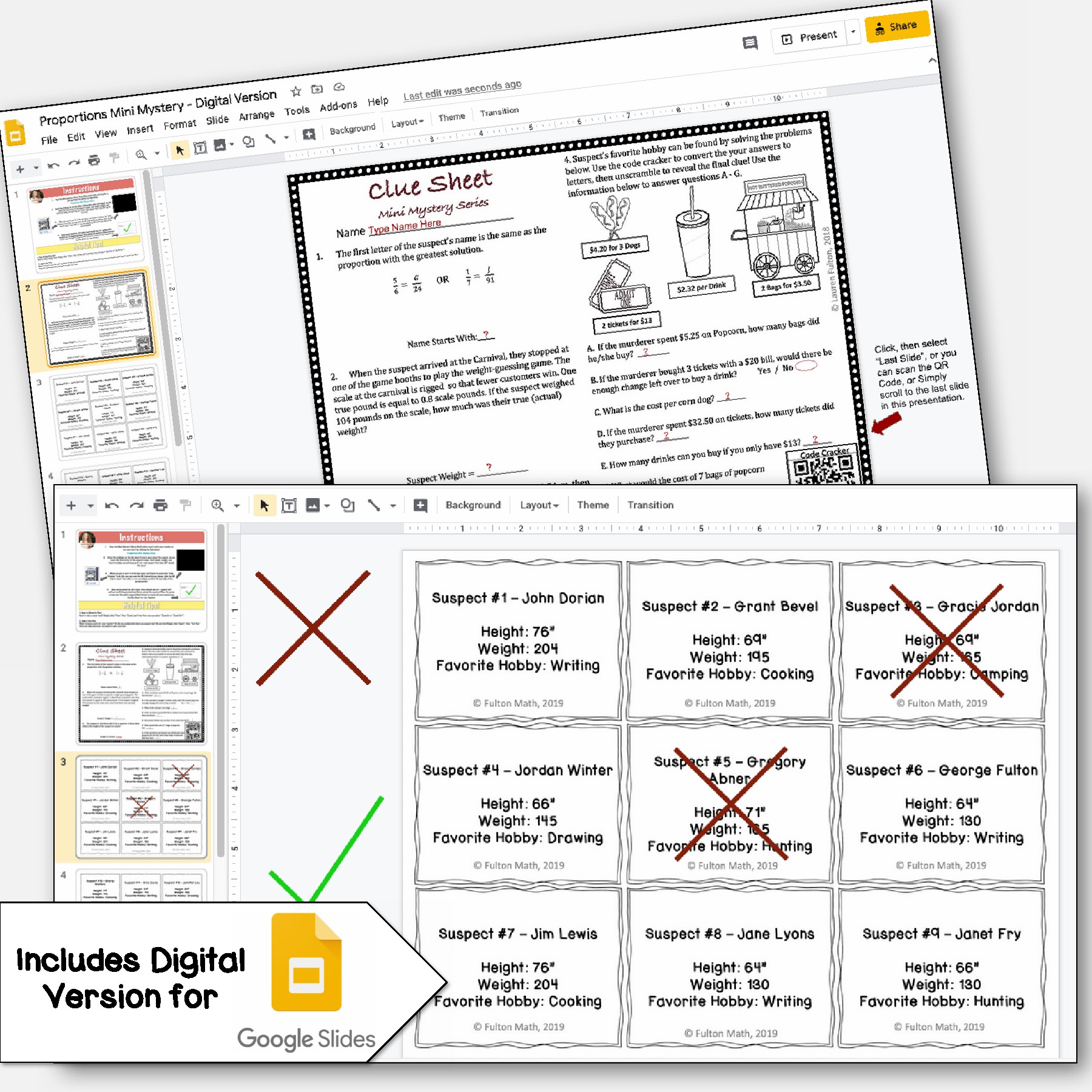 Ratios and Proportions Activity Mystery | Proportional Relationships ...