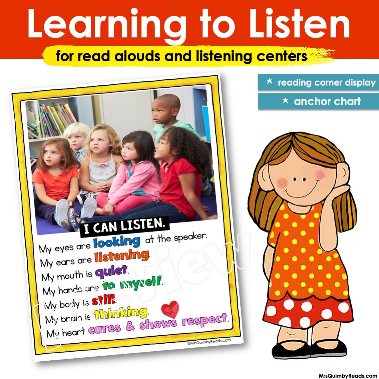 Learning to Listen | Read Aloud Response Pages | Listening Center ...