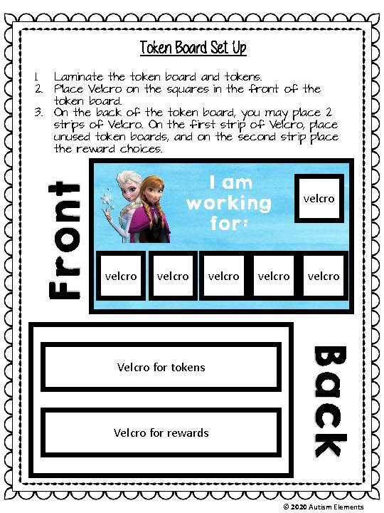 Frozen Theme Behavior Supports Token Boards & First/Then Boards - Classful