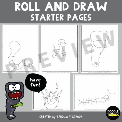 Creepy Crawlers Roll and Draw Game Sheets | NO PREP Drawing Activities ...