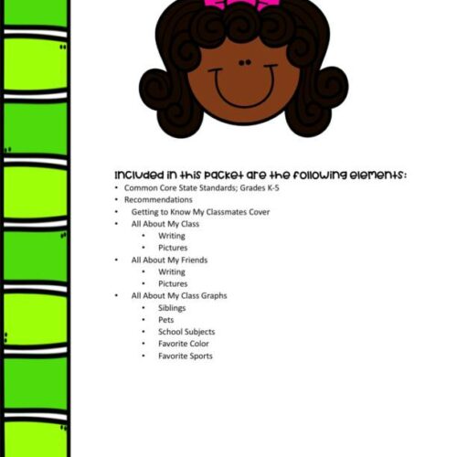 Getting To Know My Classmates Booklet - Classful