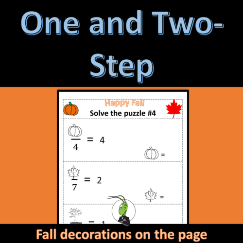 Fall Themed Solving Equations | Number Sense Logic Puzzles | Algebra 1 ...