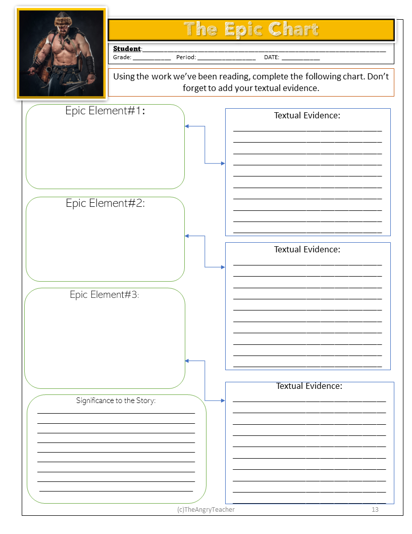 THE EPIC [WORKSHEETS & ACTIVITIES] - Classful