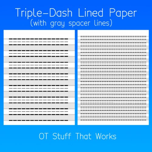 Triple-Dash Lined Paper - Classful