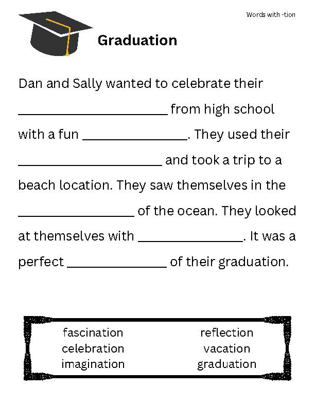 CLOZE Stories with -LE/-TION/-SION/-ING/-ED Ending Words - Classful