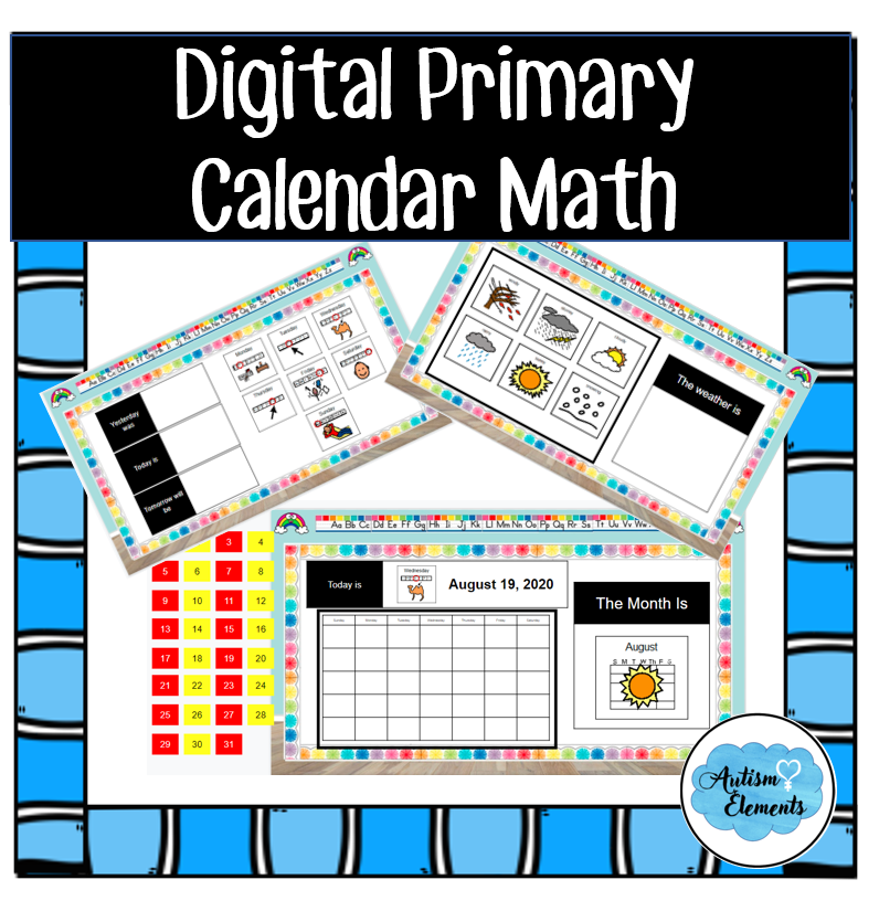 Digital Calendar Math Primary- Morning Work - Classful