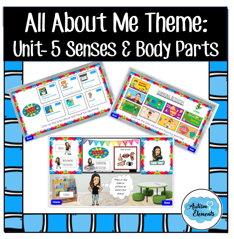 Digital Interactive All About Me Theme- 5 Senses & Body Parts Unit ...