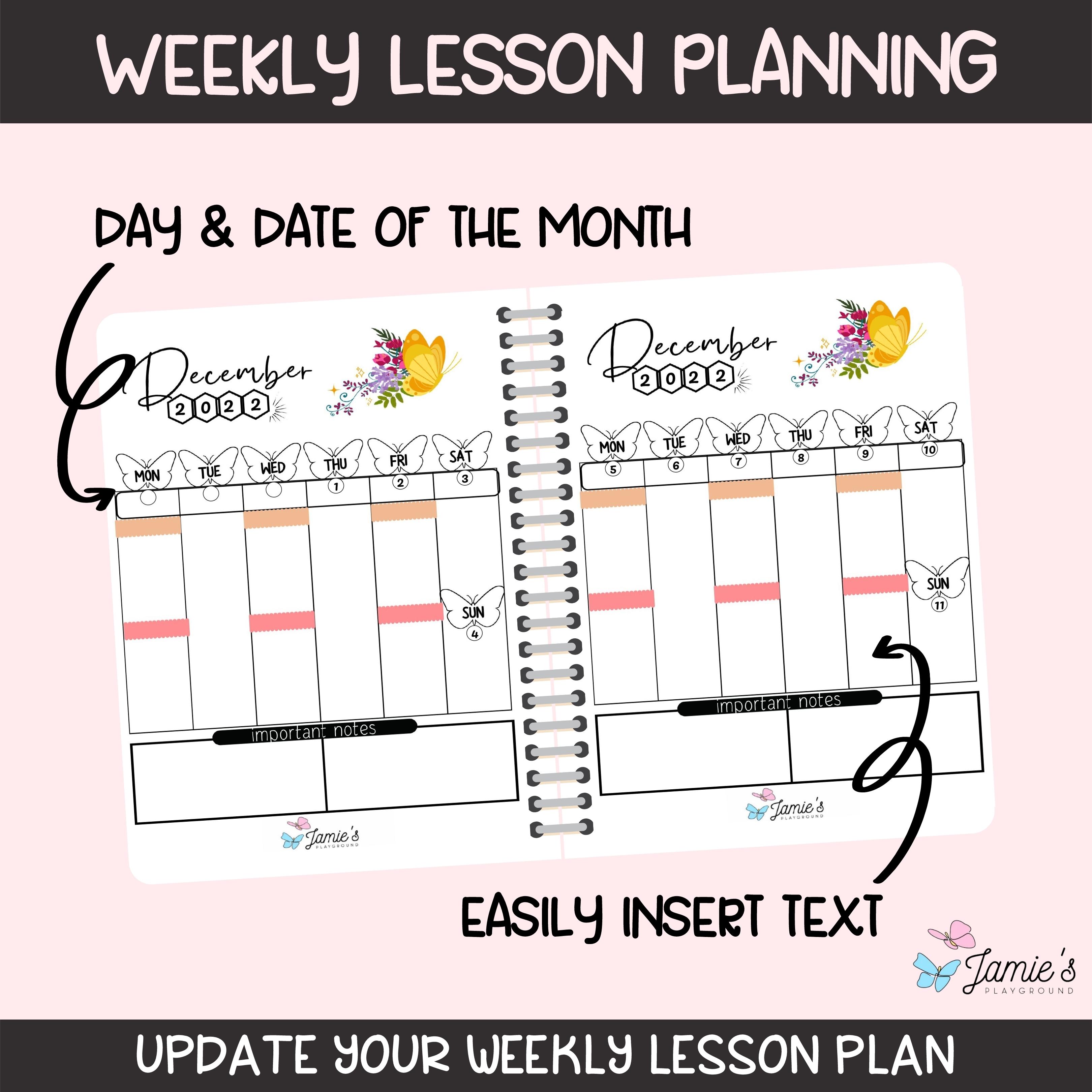 Editable Teacher Binder | Weekly Lesson Plans and Calendar 2023 ...