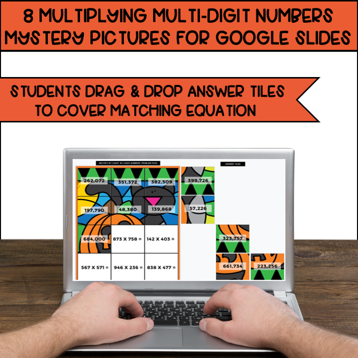 Halloween Mystery Pictures | Multiply Multi-Digit Numbers |Secret ...