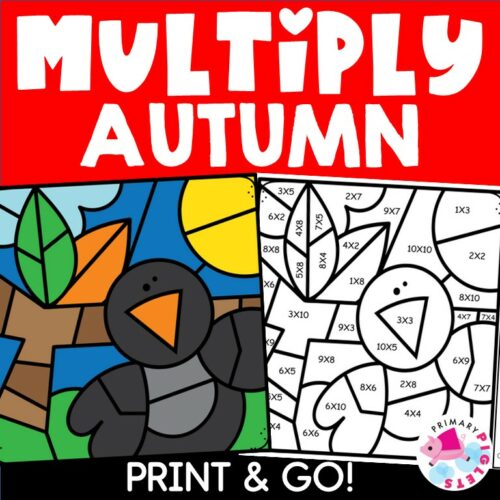 Fall Color by Number Multiplication Fall Color by Code Multiplication ...