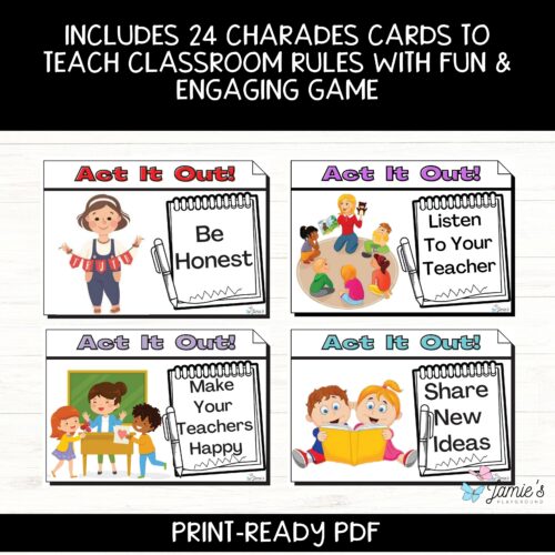 Classroom Rules & Expectations Charades- Fun & Engaging Back to School ...