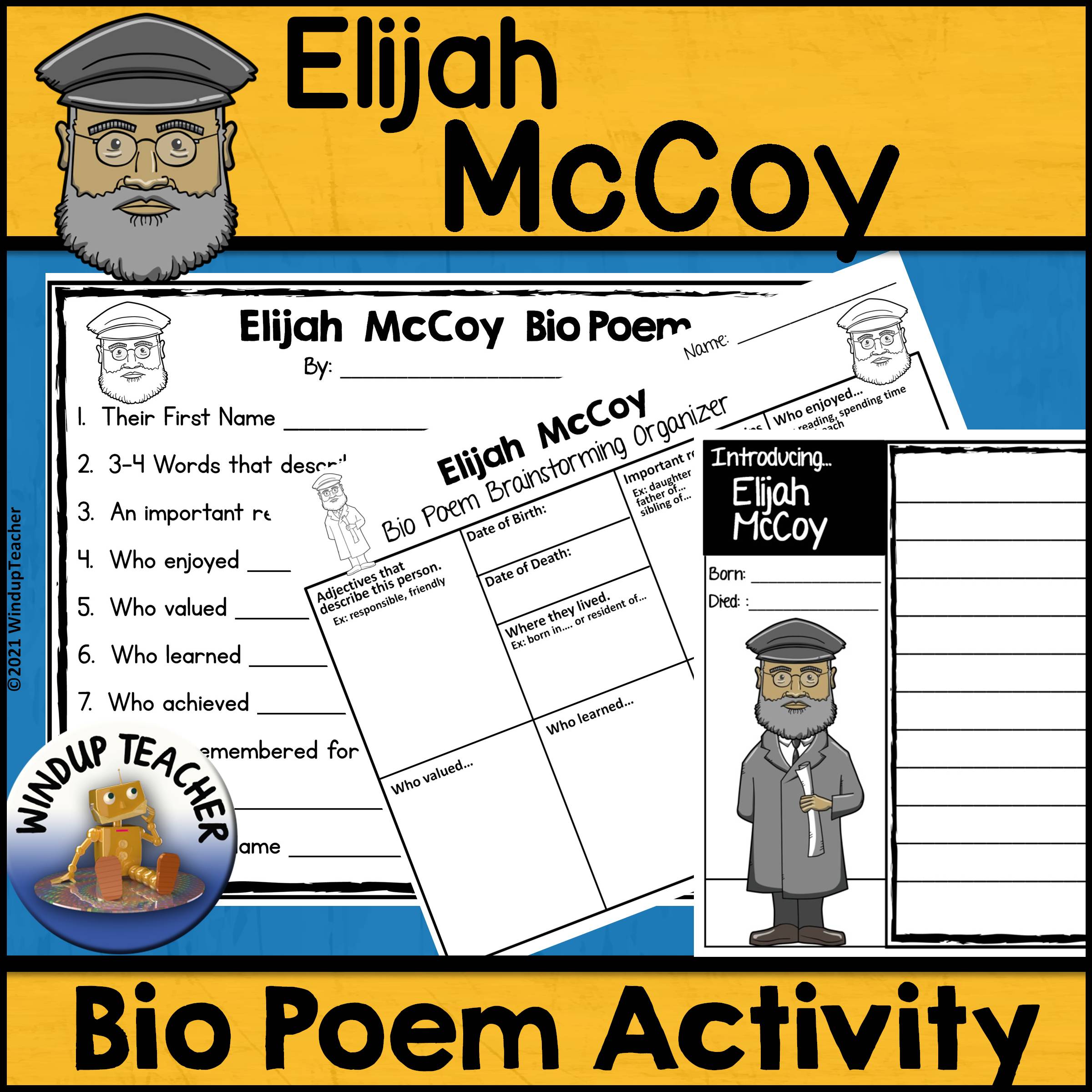 Elijah McCoy Poem Writing Activity - Classful