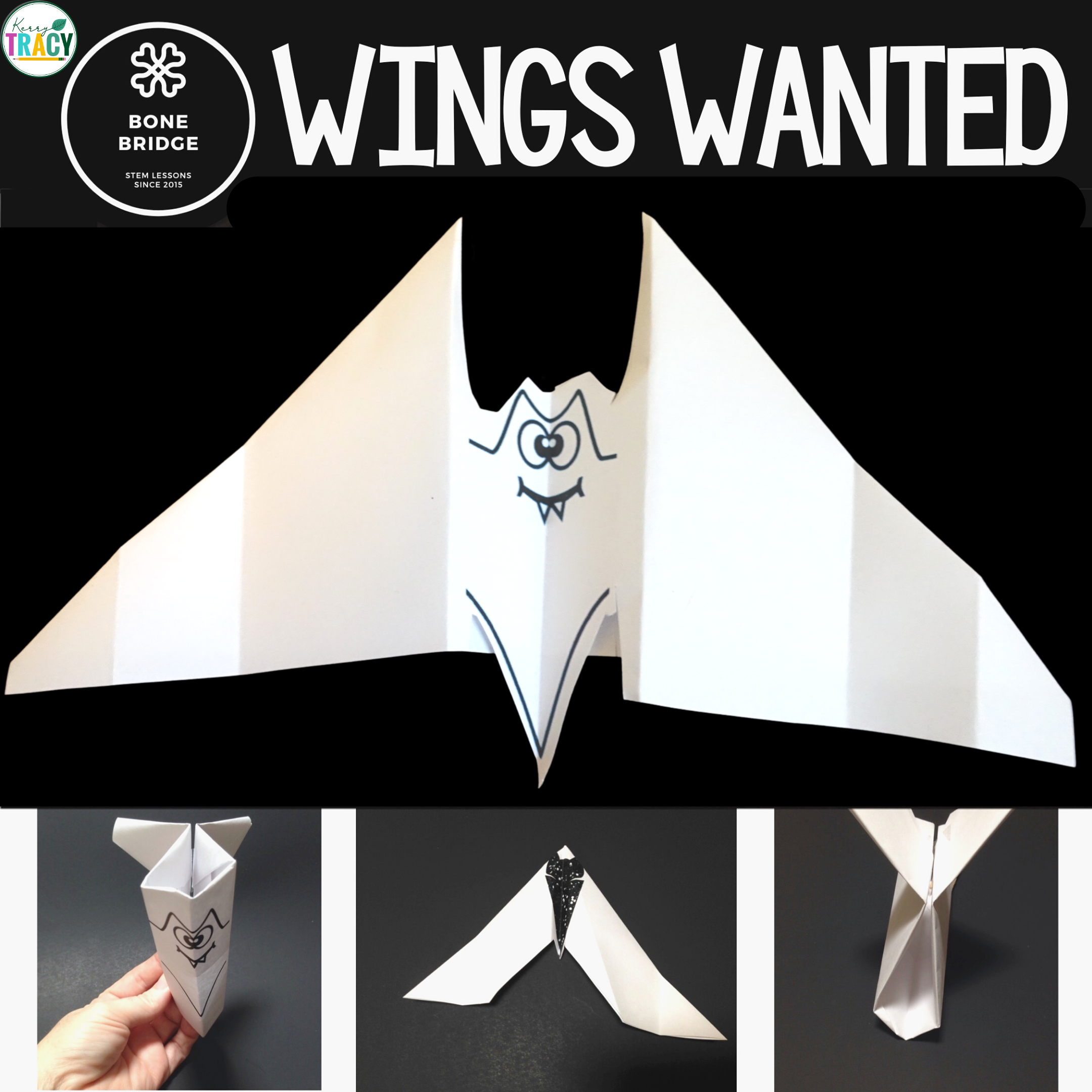 Bat Wings Wanted Halloween STEM Challenge Activity - Classful