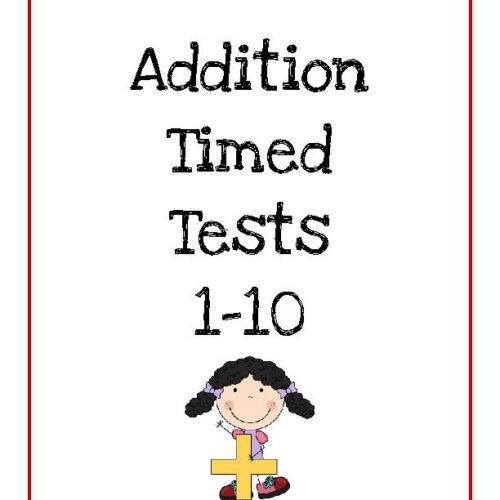 Addition and Subtraction Time Test - Fact Fluency 1-10 - Classful