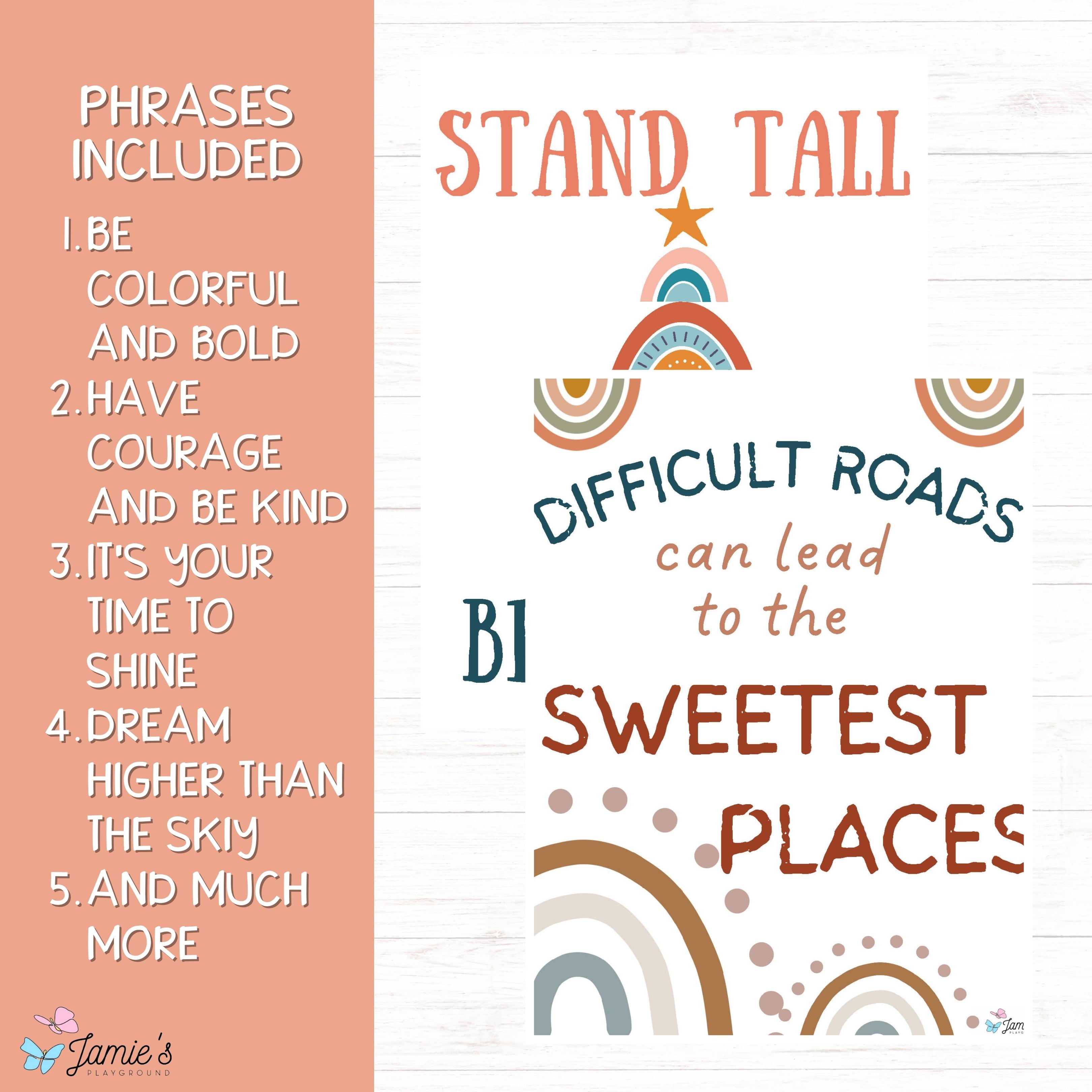 Growth Mindset Poster Display Boho Classroom Decor and Bulletin Board ...