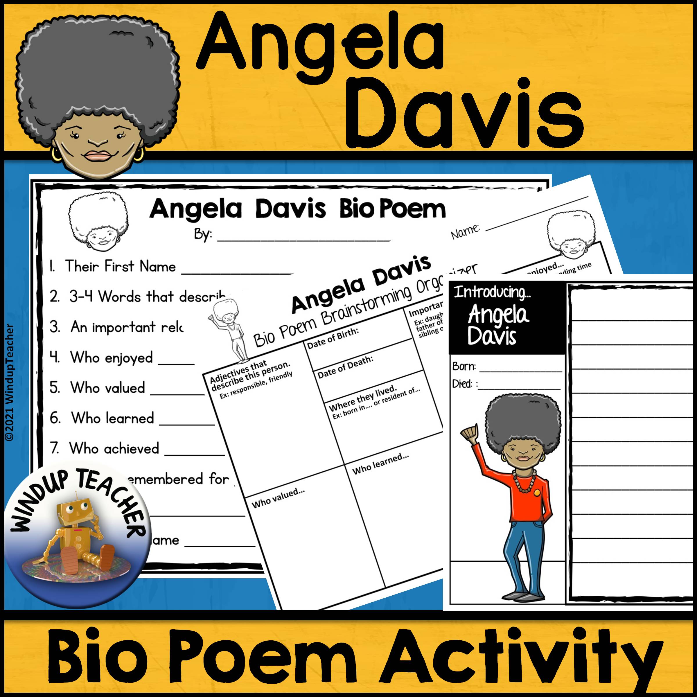 Angela Davis Poem Writing Activity - Classful