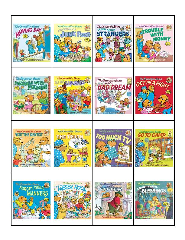 Berenstain Bears Book Bingo - Classful