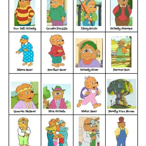 Berenstain Bears Character Bingo - Classful