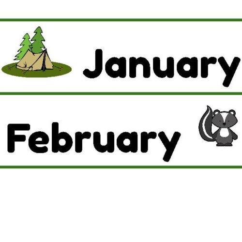 Camp-Themed Calendar Set - Classful