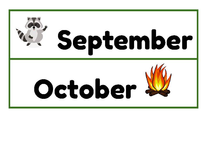 Camp-Themed Calendar Set - Classful