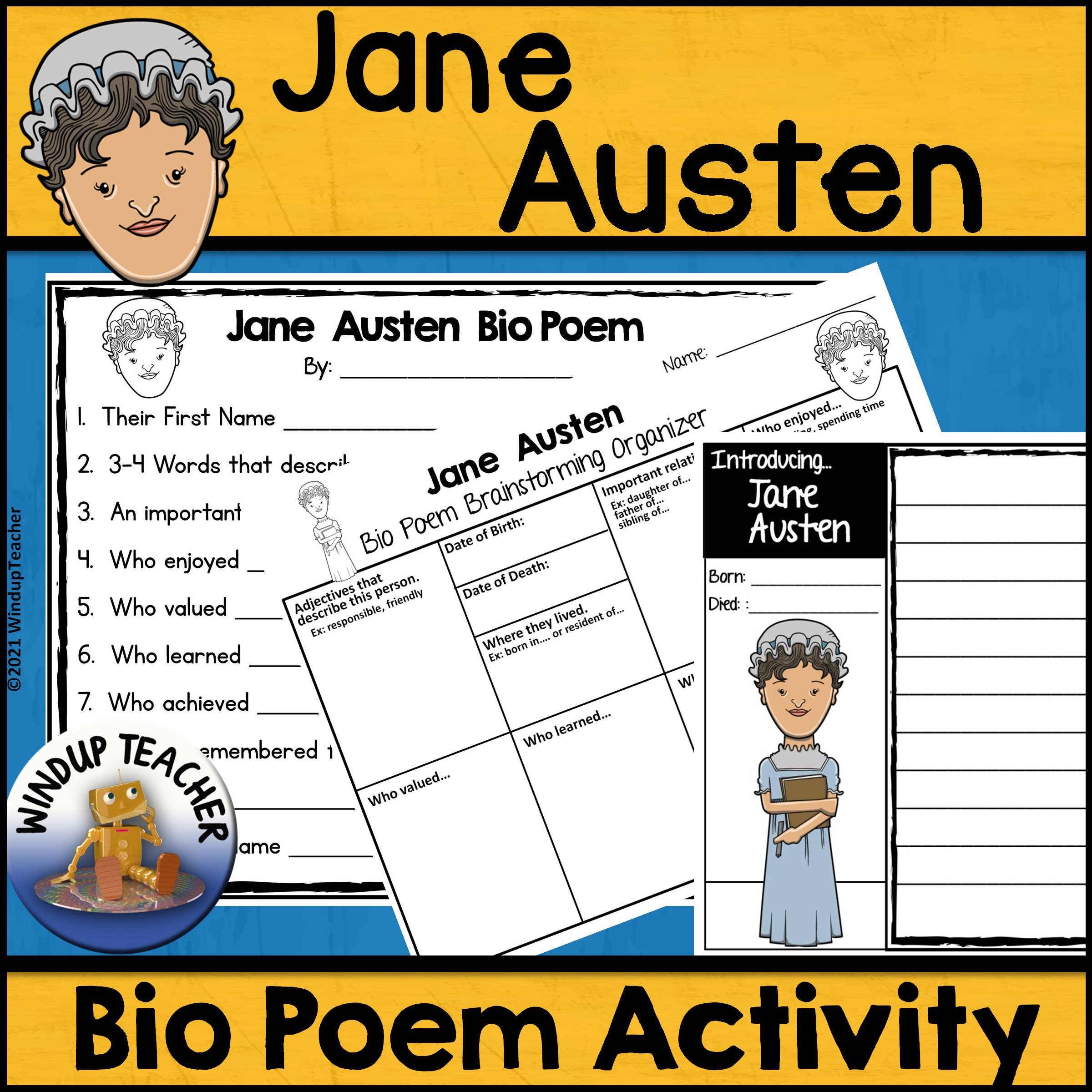 Jane Austen Poem Writing Activity - Classful