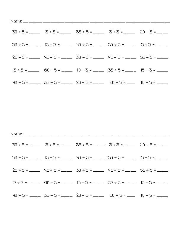 Division Time Test 1-12 - Classful