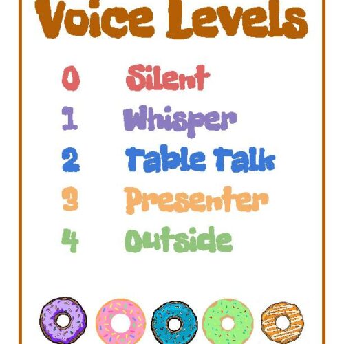 Donut Themed Voice Levels Poster - Classful